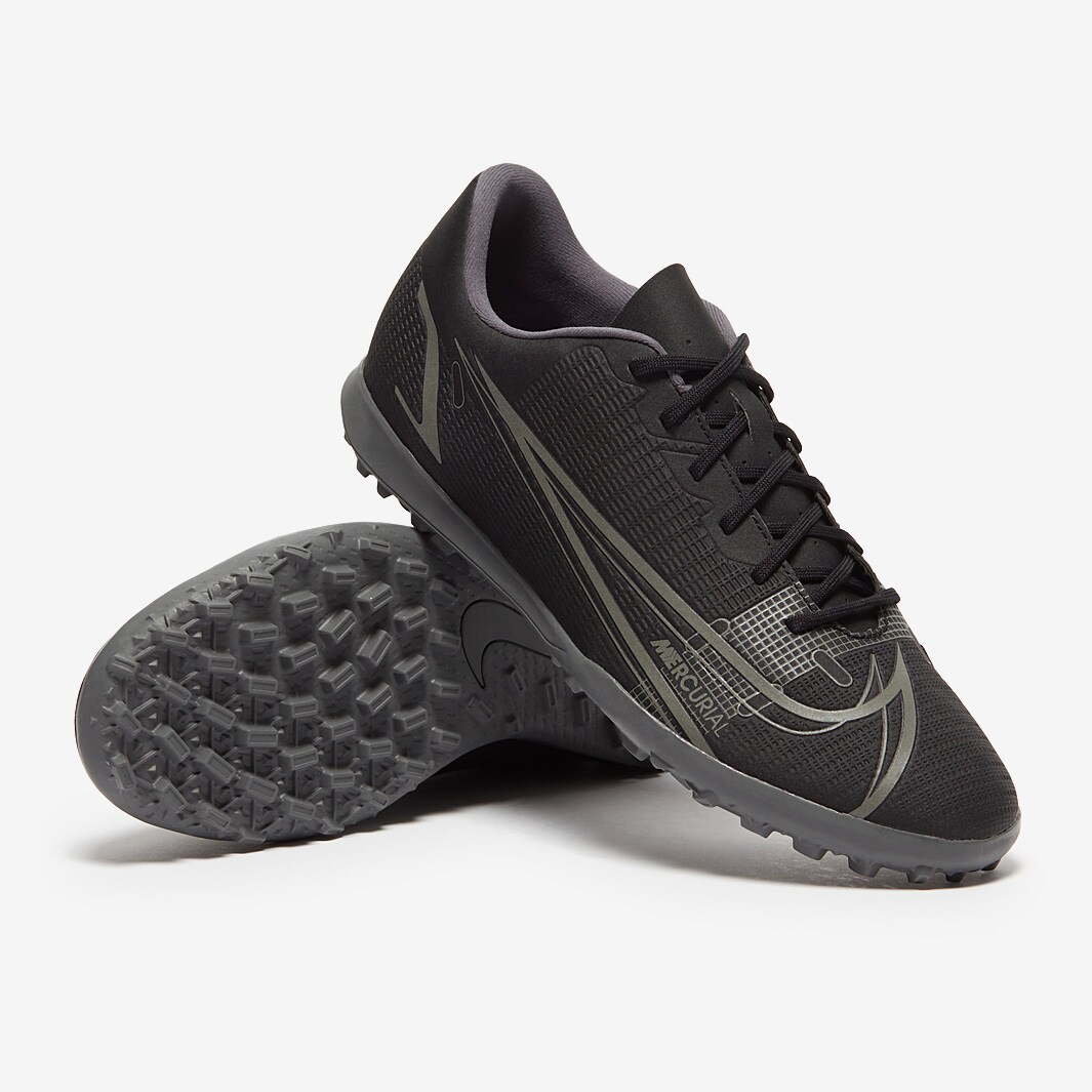 Nike Mercurial Vapor XIV Club TF - Noir/Noir/Gris Acier - Noir/Noir ...
