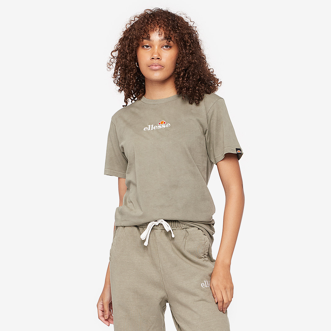 Ellesse Womens Natural Dyed Annatto Tee - Khaki - Tops - Womens Clothing