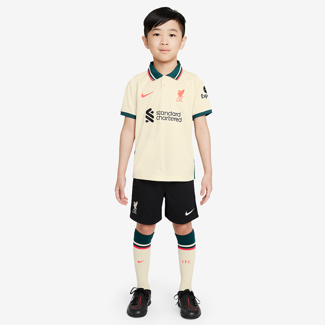 Nike Liverpool 21/22 Little Kids Away Kit - Pale Ivory/Fossil/Bright ...