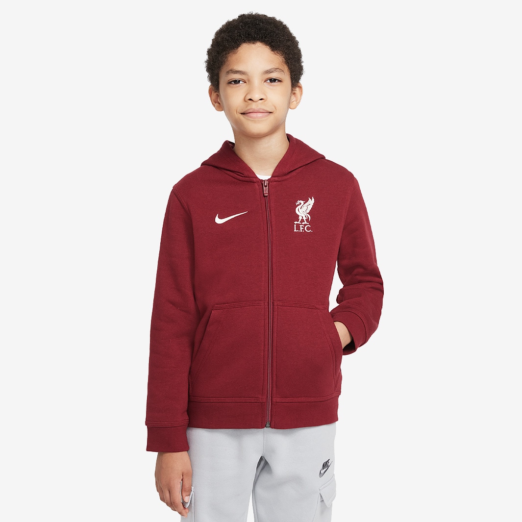 Nike Liverpool 21/22 Kids NSW Hoodie - Team Red/Fossil - Boys Replica