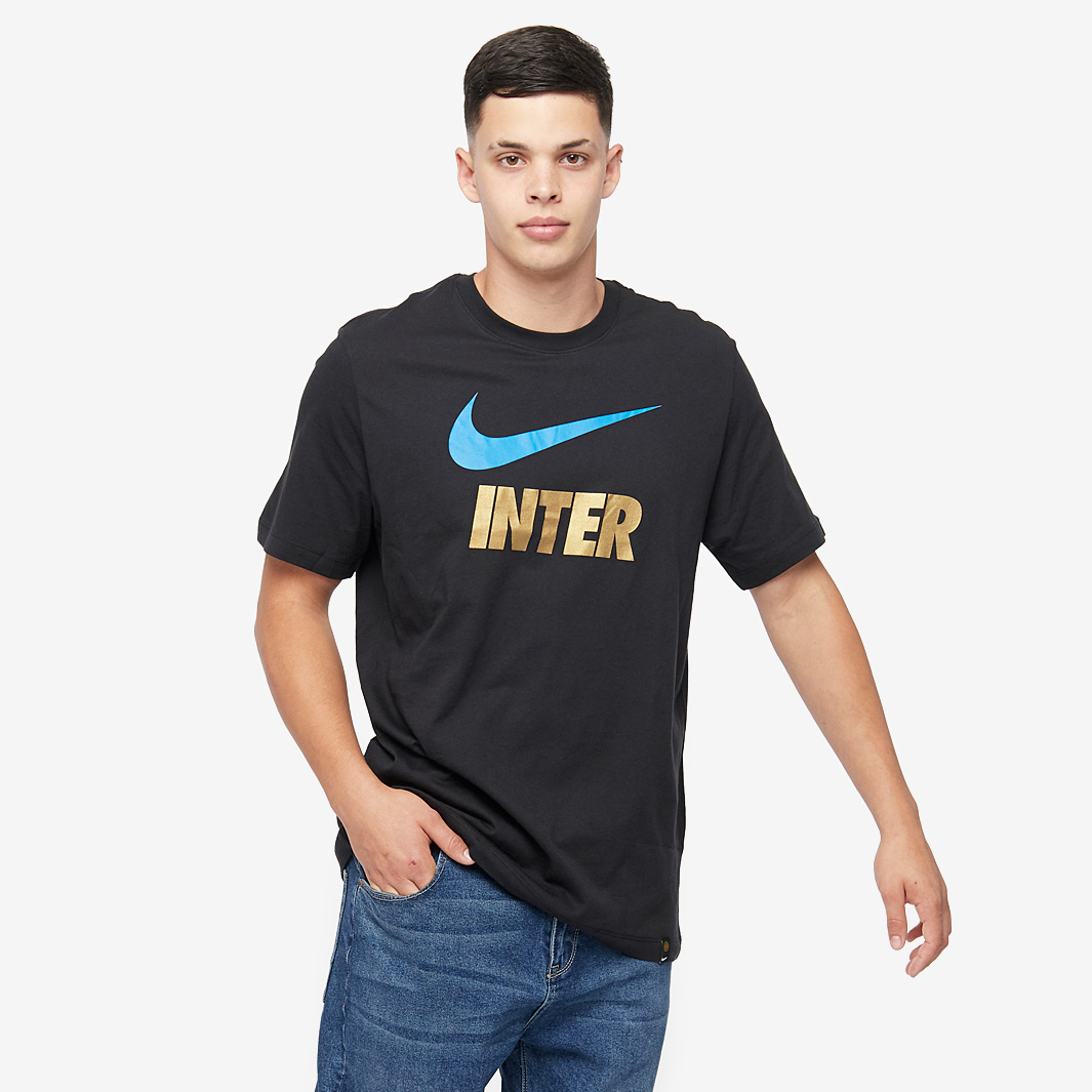 Nike Inter Milan 21/22 Swoosh Club Tee - Black - Mens Replica
