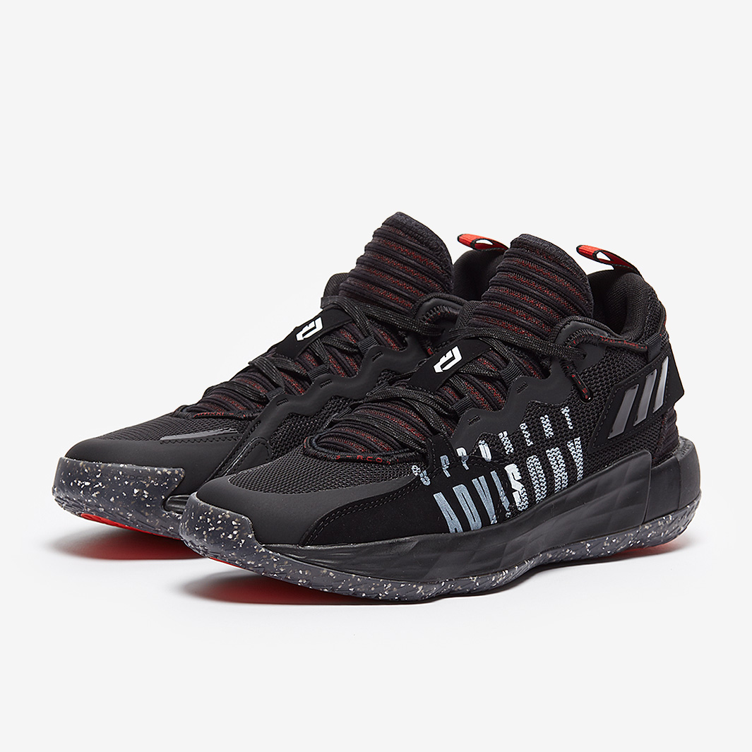 adidas Dame 7 - Black/White/Vivid Red - Mens Shoes