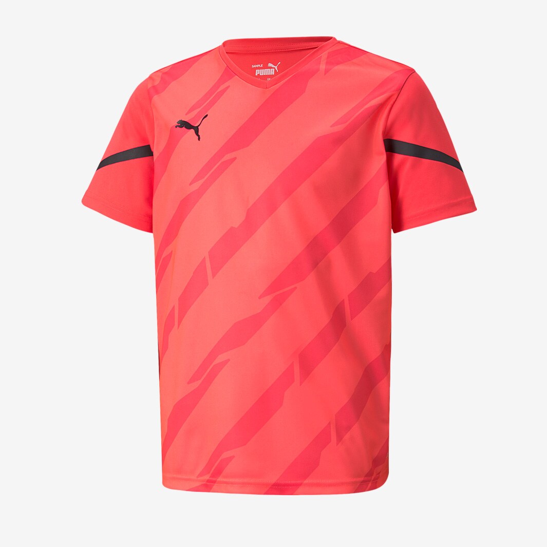 Puma Kids Individual Cup Jersey - Sun Blaze/Puma Black - Boys Clothing