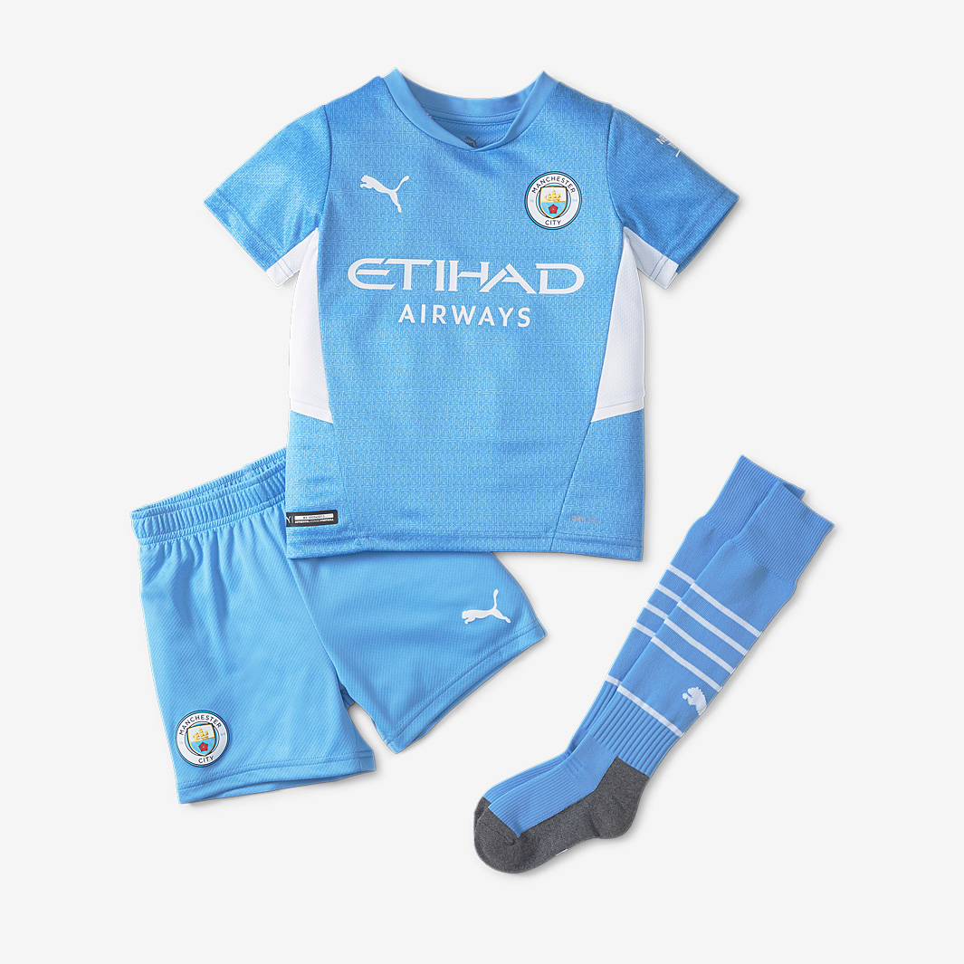 Puma Manchester City 21/22 Home Mini Kit - Team Light Blue/Puma White ...