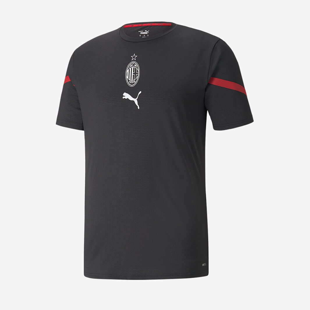 Puma AC Milan 21/22 Pre Match Shirt - Puma Black/Tango Red - Mens ...