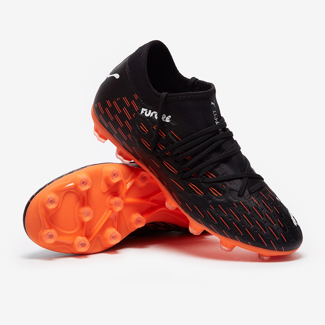 Puma Future 6.3 Netfit FG - Black/White/Shocking Orange - Mens Boots