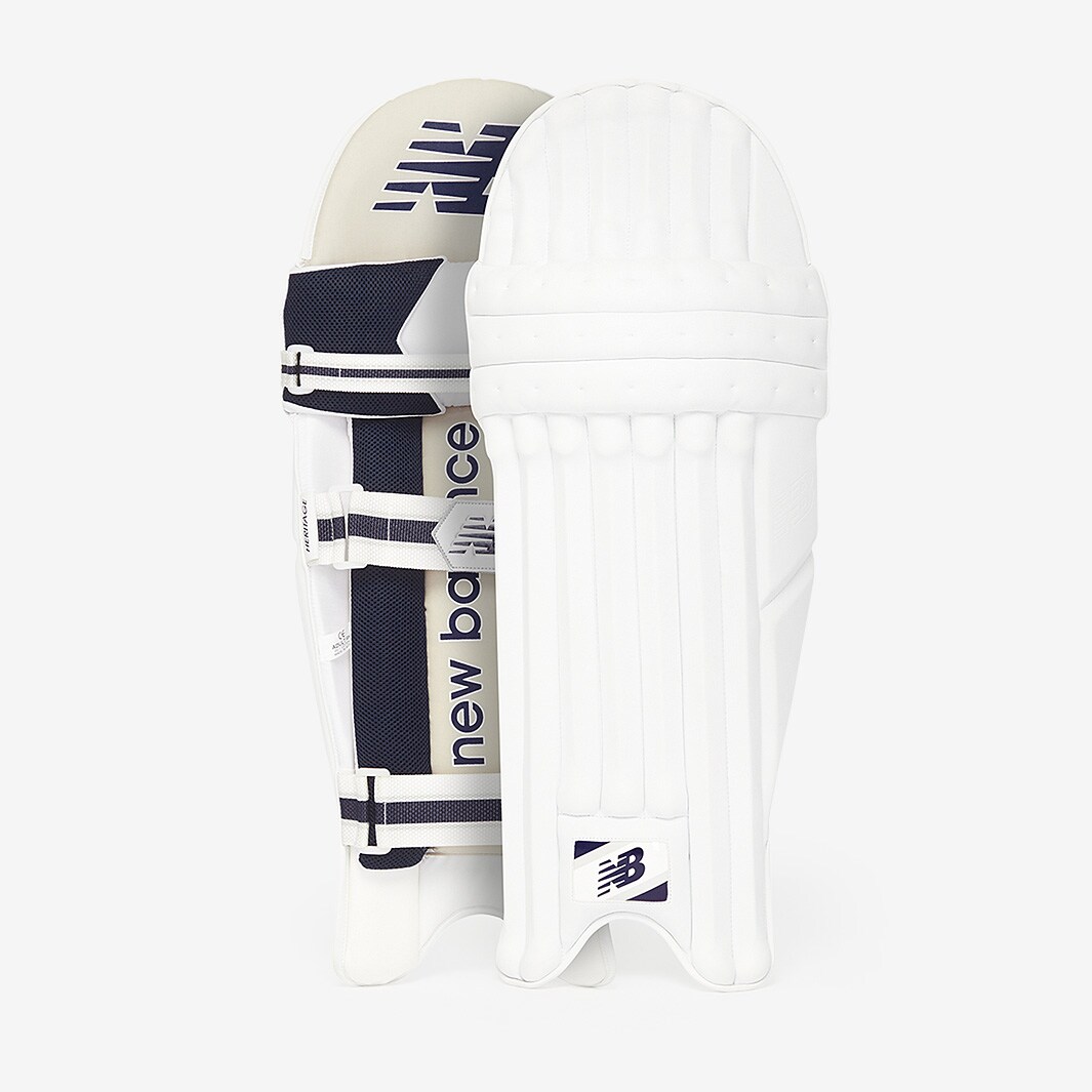 New Balance Heritage LH Junior Batting Pads - White/Blue - Junior ...