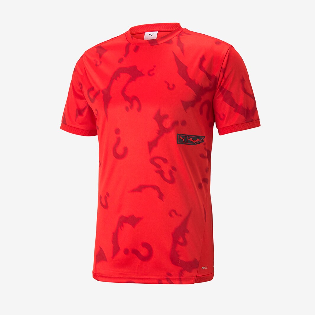 Puma x Batman Graphic Tee - Lava Blast - Mens Clothing | Pro:Direct Soccer
