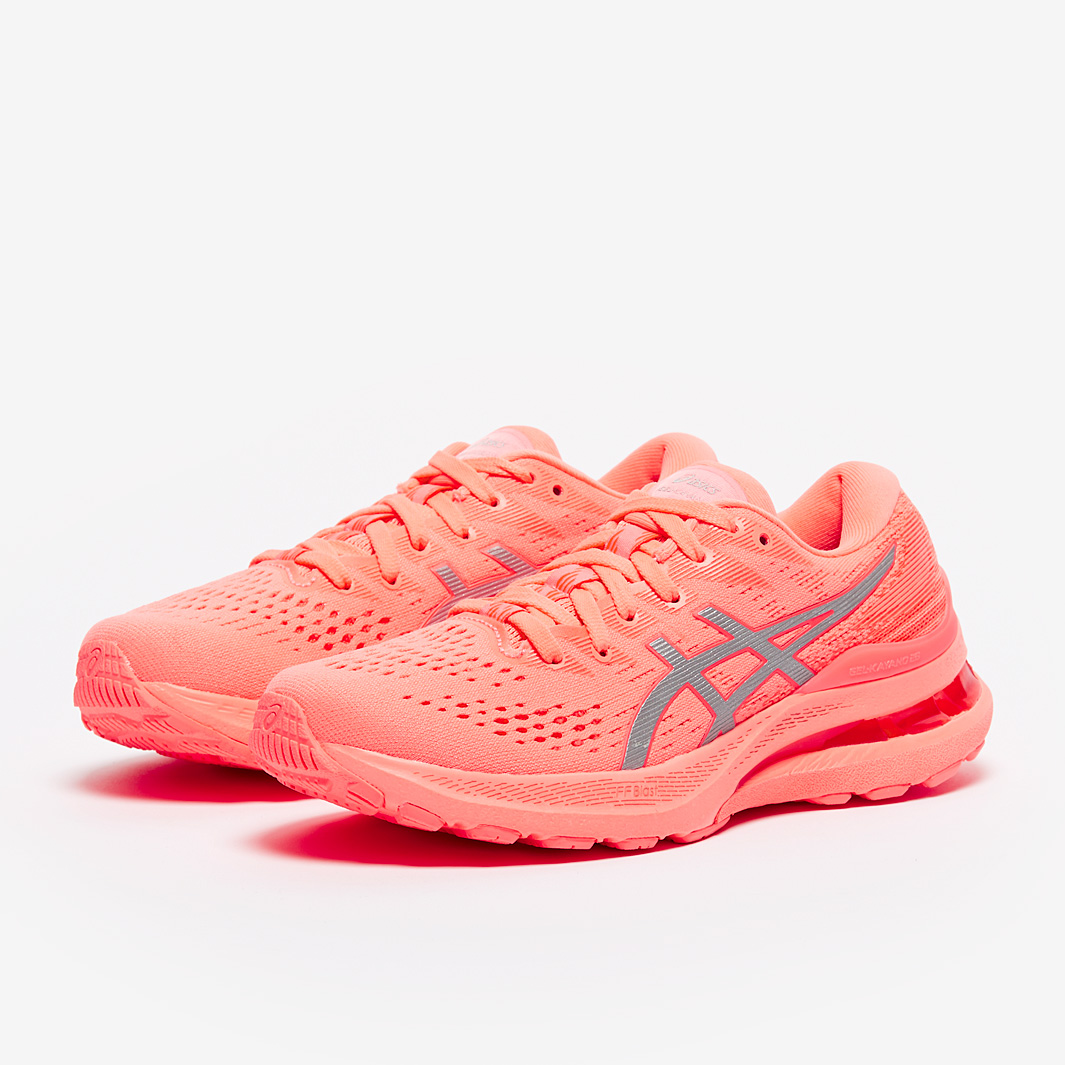 ASICS Womens Gel-Kayano 28 Lite-Show - Sun Coral/Sunrise Red - Womens ...