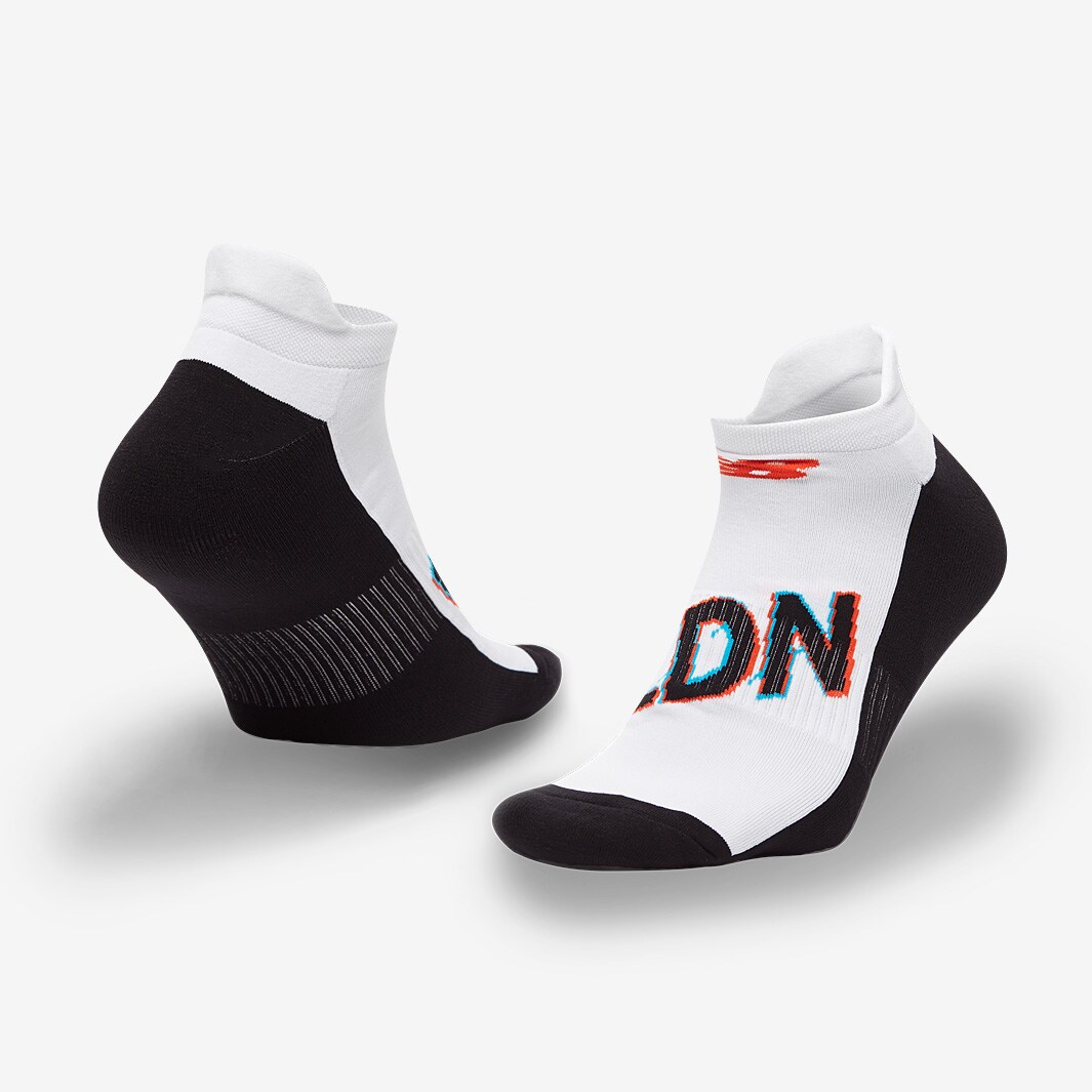 New Balance London Marathon 2021 No Show Tab - White - Running Socks