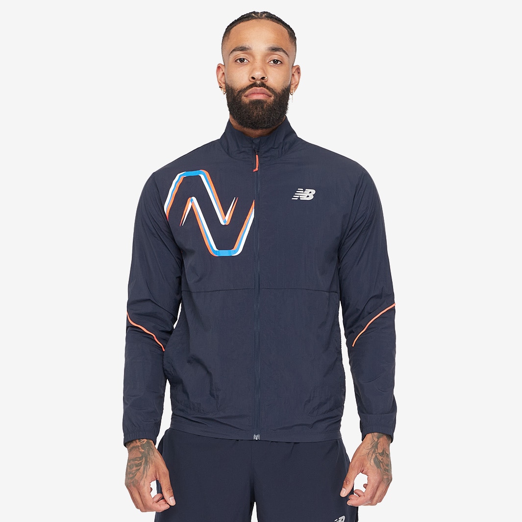 New Balance Printed Impact Run Jacket - Eclipse - Mens Clothing