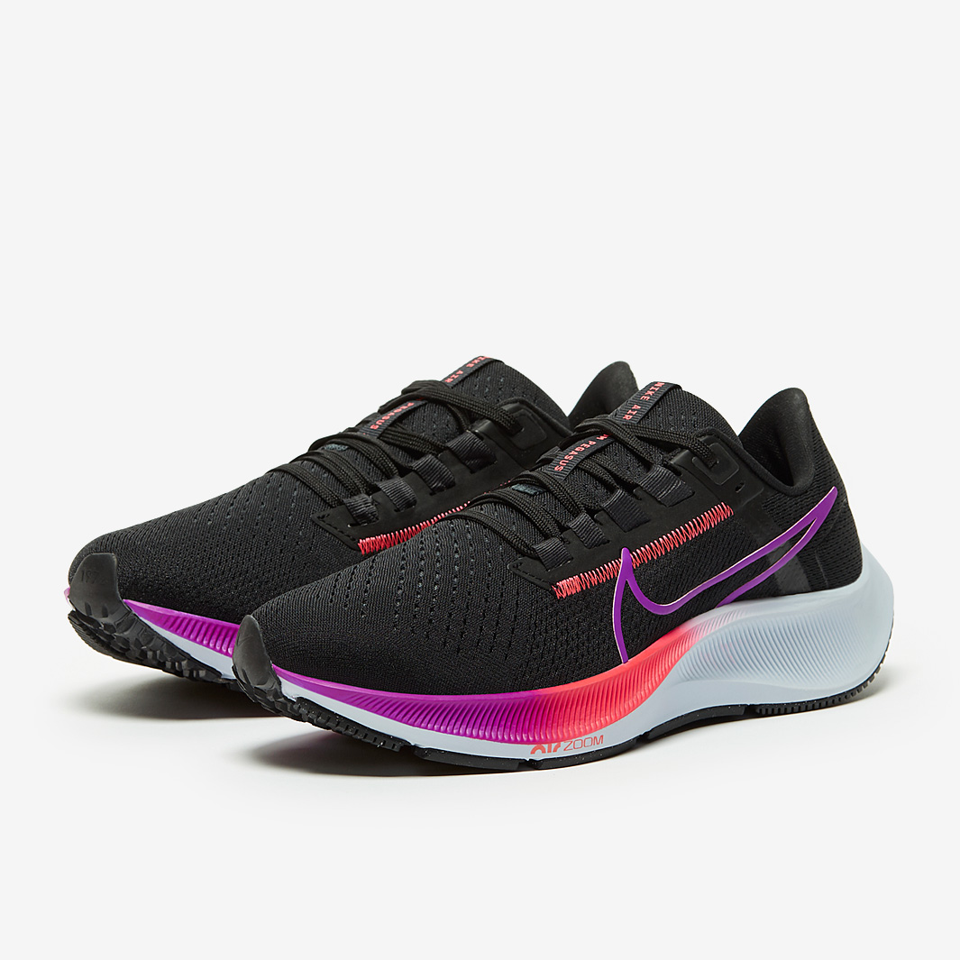 Nike Donna Air Zoom Pegasus 38 - Nero/Hyper Viola/Off Noir - Scarpe ...