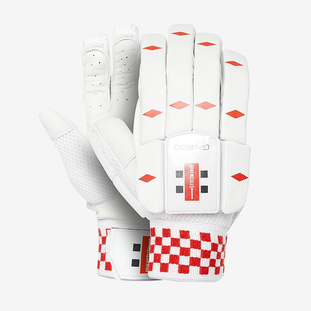 Gray-Nicolls GN 200 LH Batting Gloves - White/Red - Batting Equipment ...