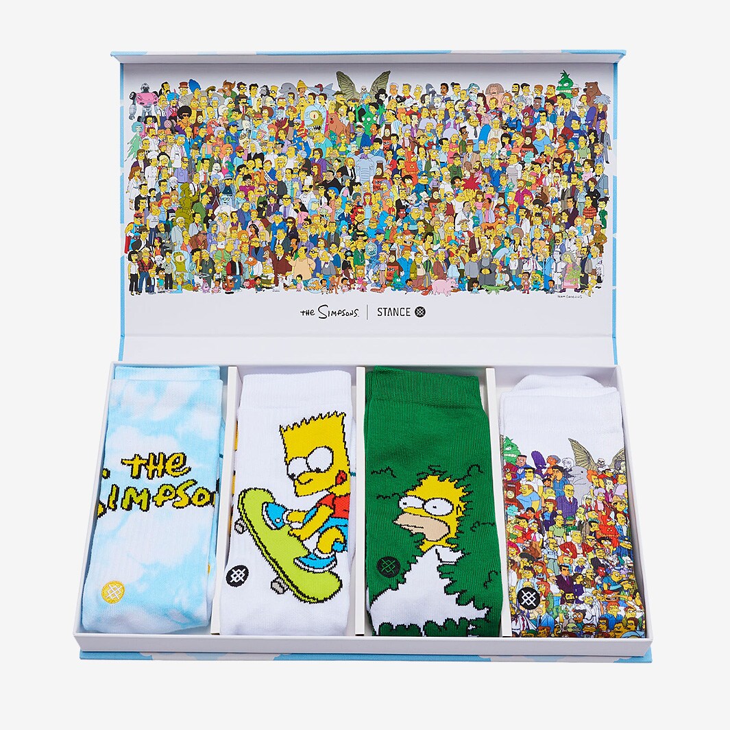 The Simpsons x Stance 4 Pack Box Set - Multi - Socks - Mens Clothing