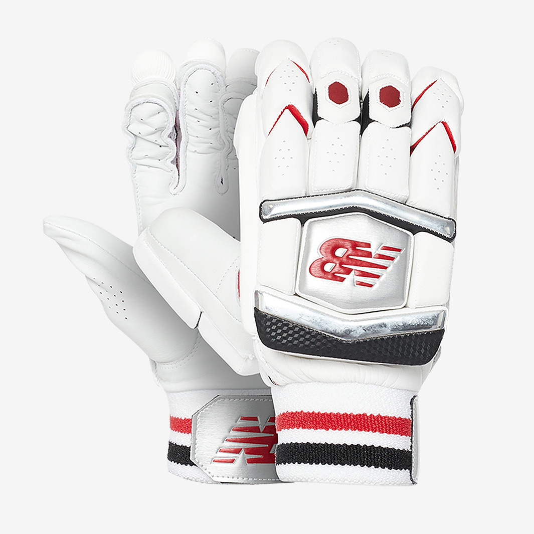 New Balance TC 1260 RH Batting Gloves - White/Red/Silver - Batting ...