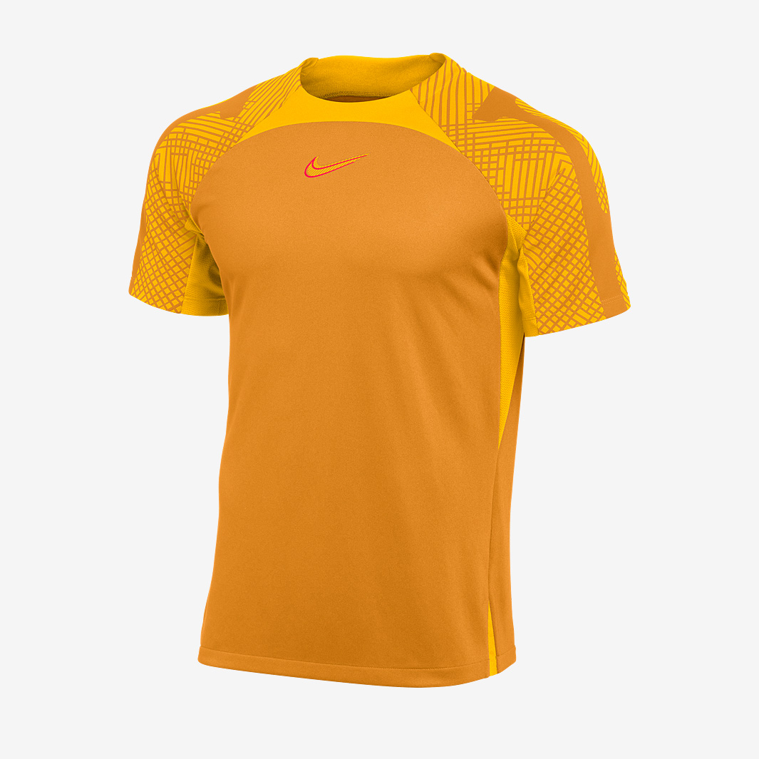 Nike Dry Strike SS Top - Light Curry/Laser Orange/Siren Red - Mens ...