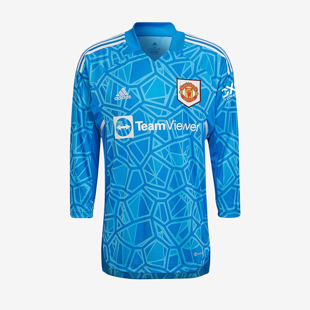 adidas Manchester United 22/23 Youths Home GK LS Shirt - Blue Rush ...