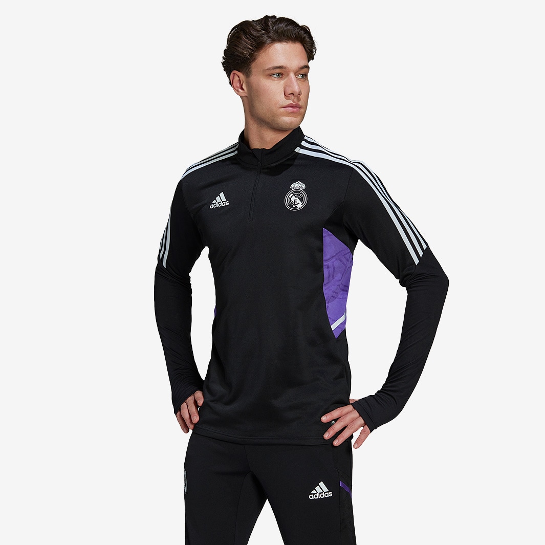 Top adidas Real Madrid 22/23 Training - Nero - Abbigliamento Ufficiale ...