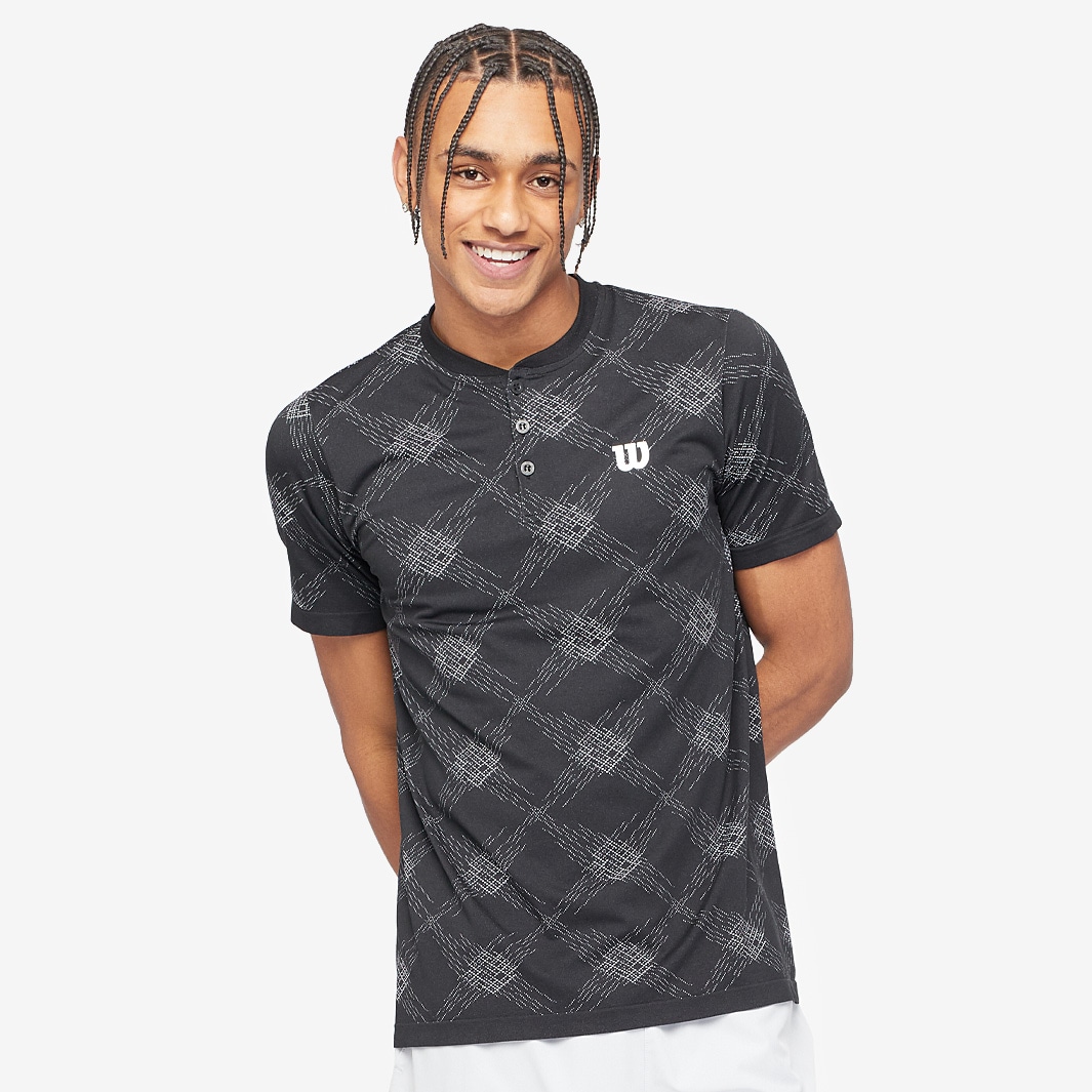 Wilson Power Seamless Henley III - Black/White - Mens Clothing | Pro ...