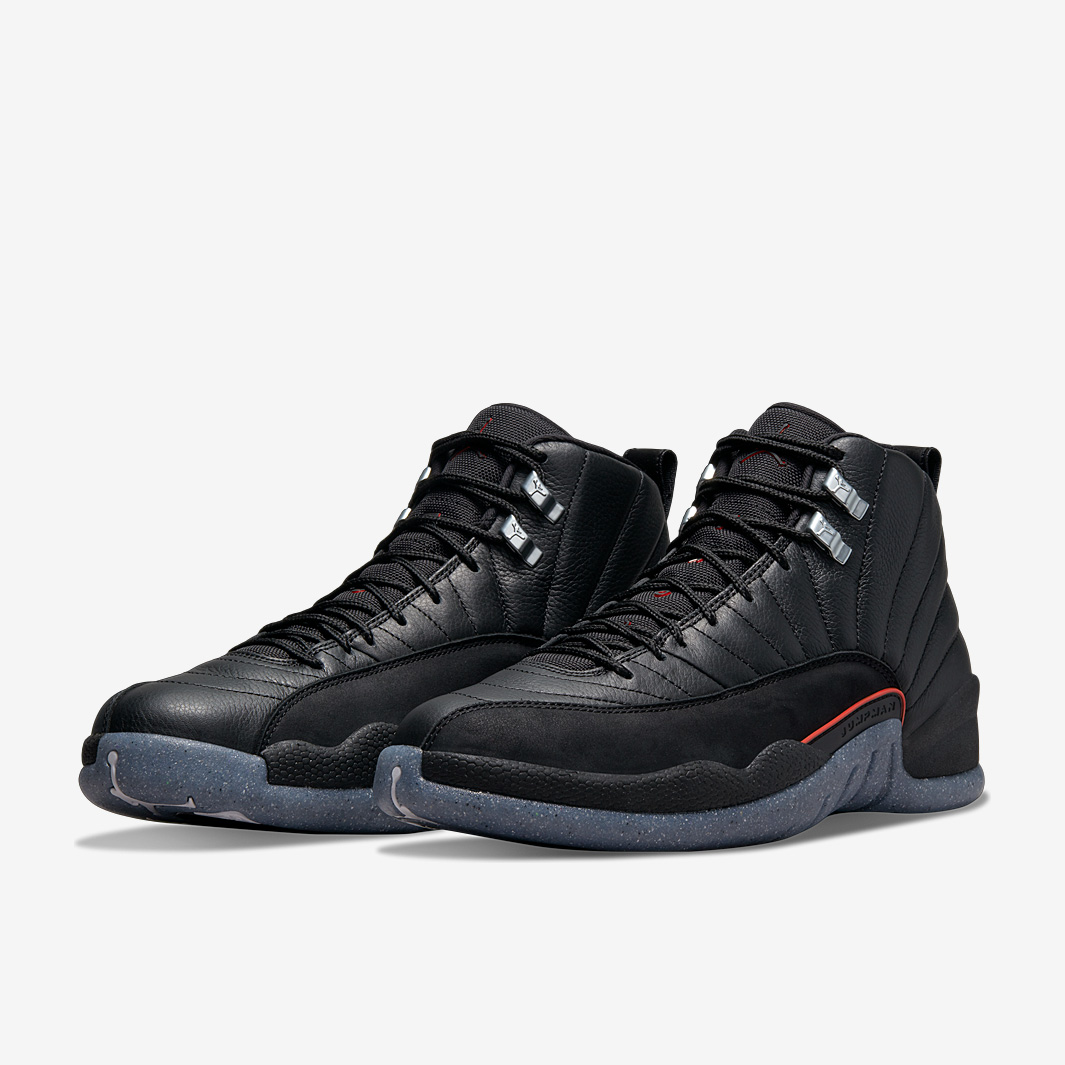 Air Jordan 12 Retro - Black/Black/Bright Crimson/White - Mens Shoes ...