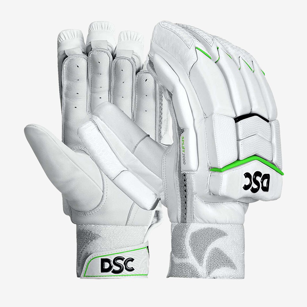 DSC Split 2000 RH Batting Gloves - White/Green/Black - Batting ...