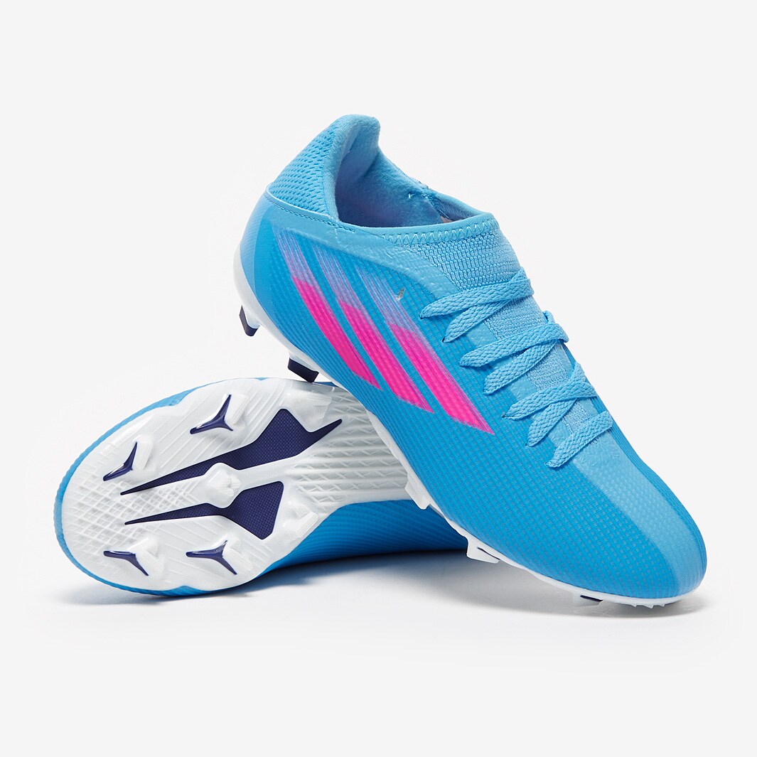 adidas Kids X Speedflow.3 FG - Sky Rush/Team Shock Pink/White - Junior ...