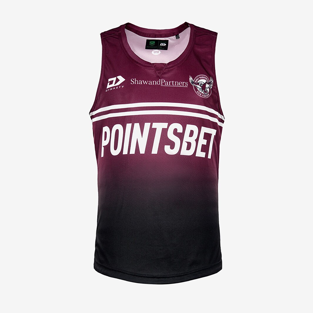 Dynasty Manly Sea Eagles 2022 Training Singlet - Maroon - Mens Replica