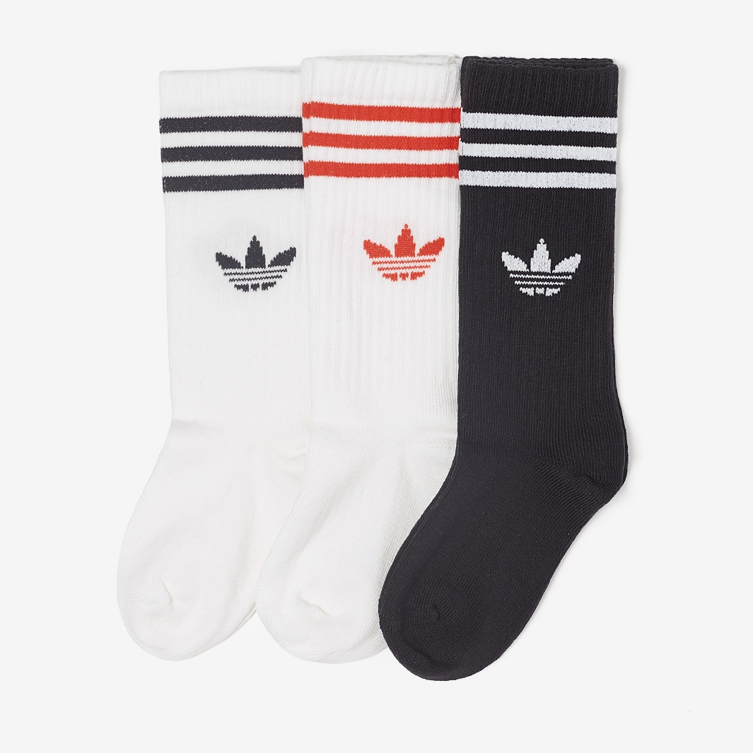 adidas Originals Kids Crew 3 Pack Socks - White - Socks - Boys Clothing