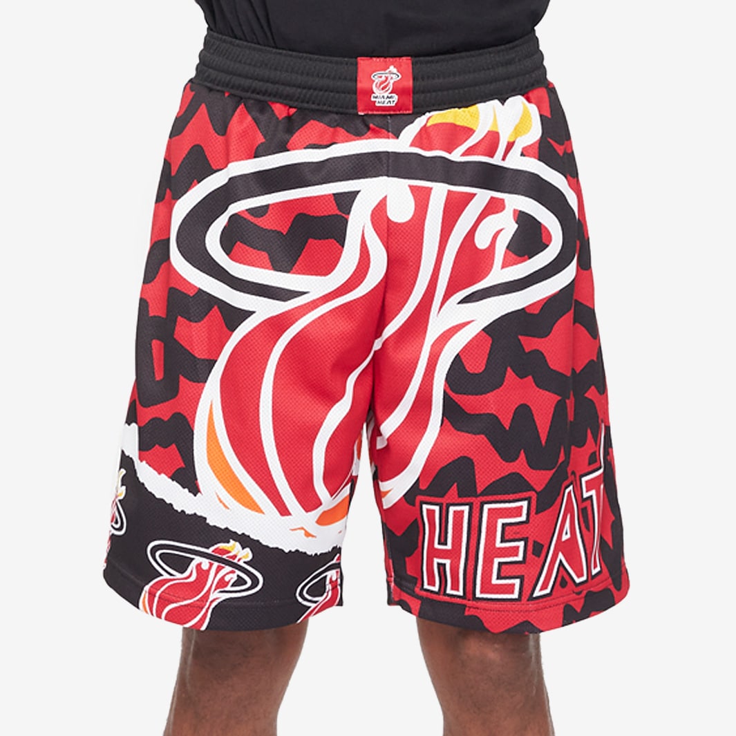 Mitchell & Ness Miami Heat Jumbotron 2.0 Sublimated Short - Black/Red ...