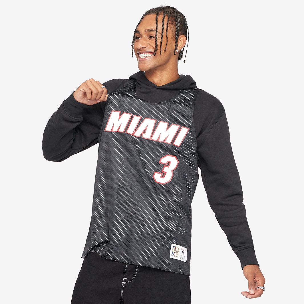 Mitchell & Ness Dwyane Wade Miami Heat Reversible Mesh Tank - Black ...
