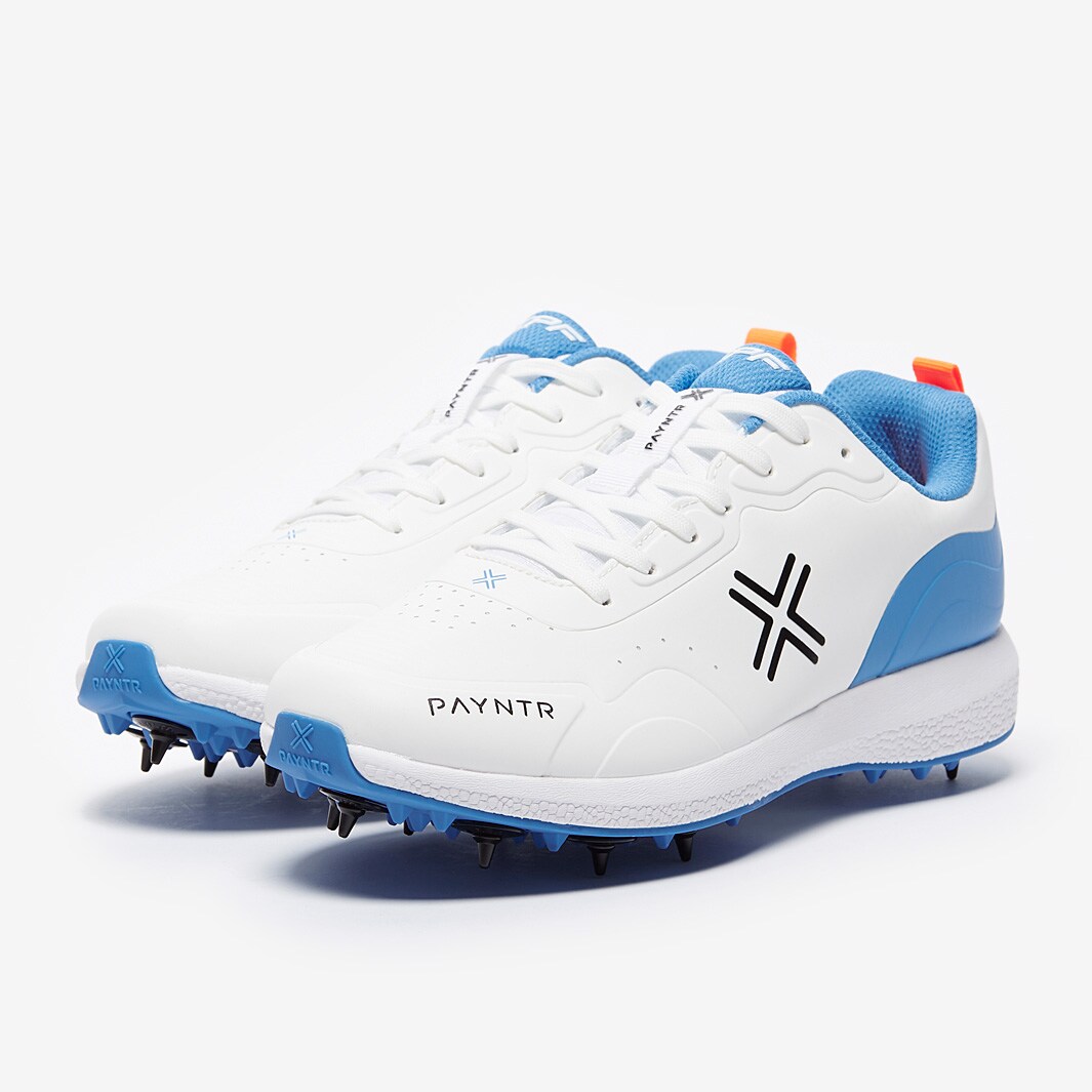Payntr XPF-19 Cricket Spikes - White/Blue - Mens Shoes | Pro:Direct Cricket