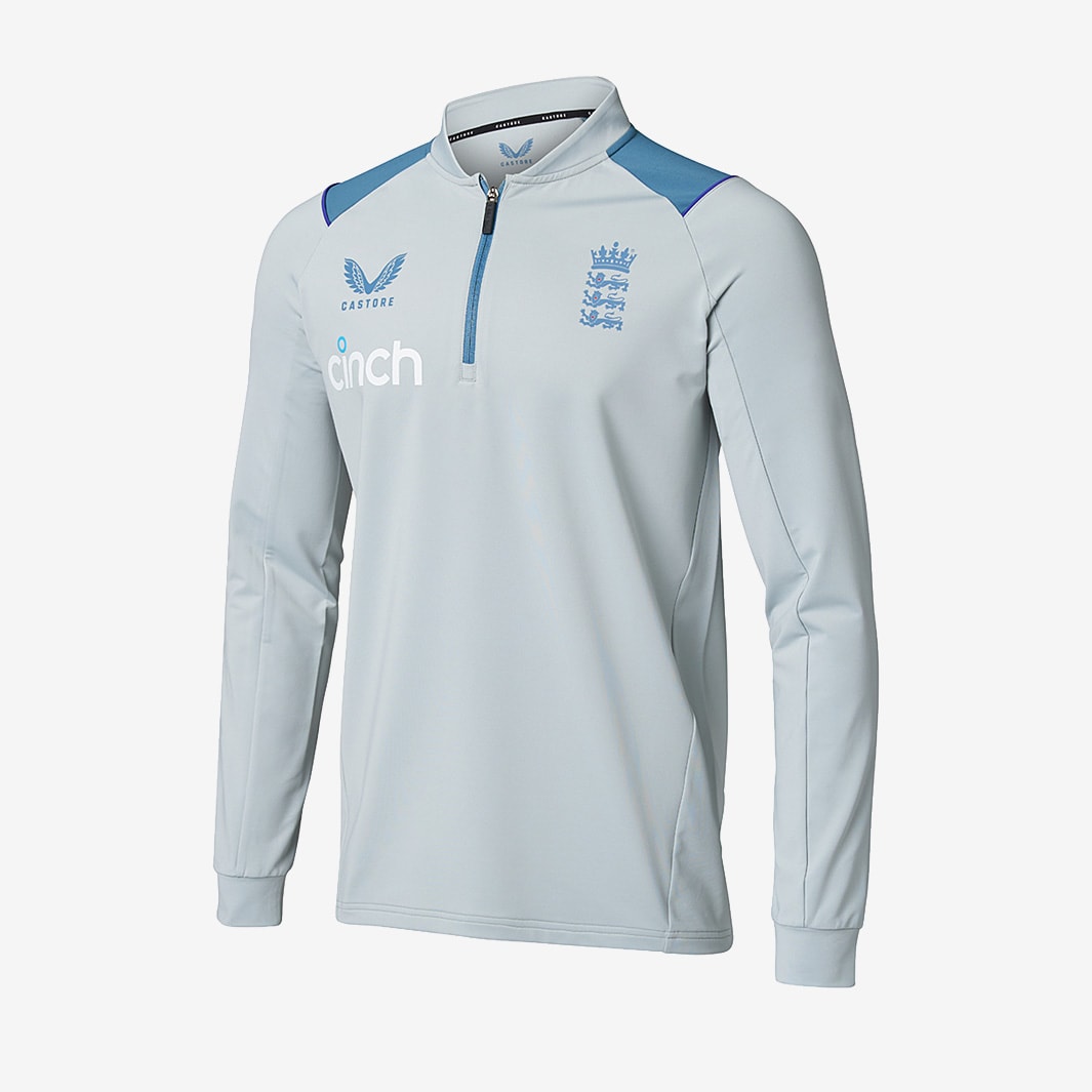 Castore ECB England Training 1/4 Zip - Grey - Cricket Replica