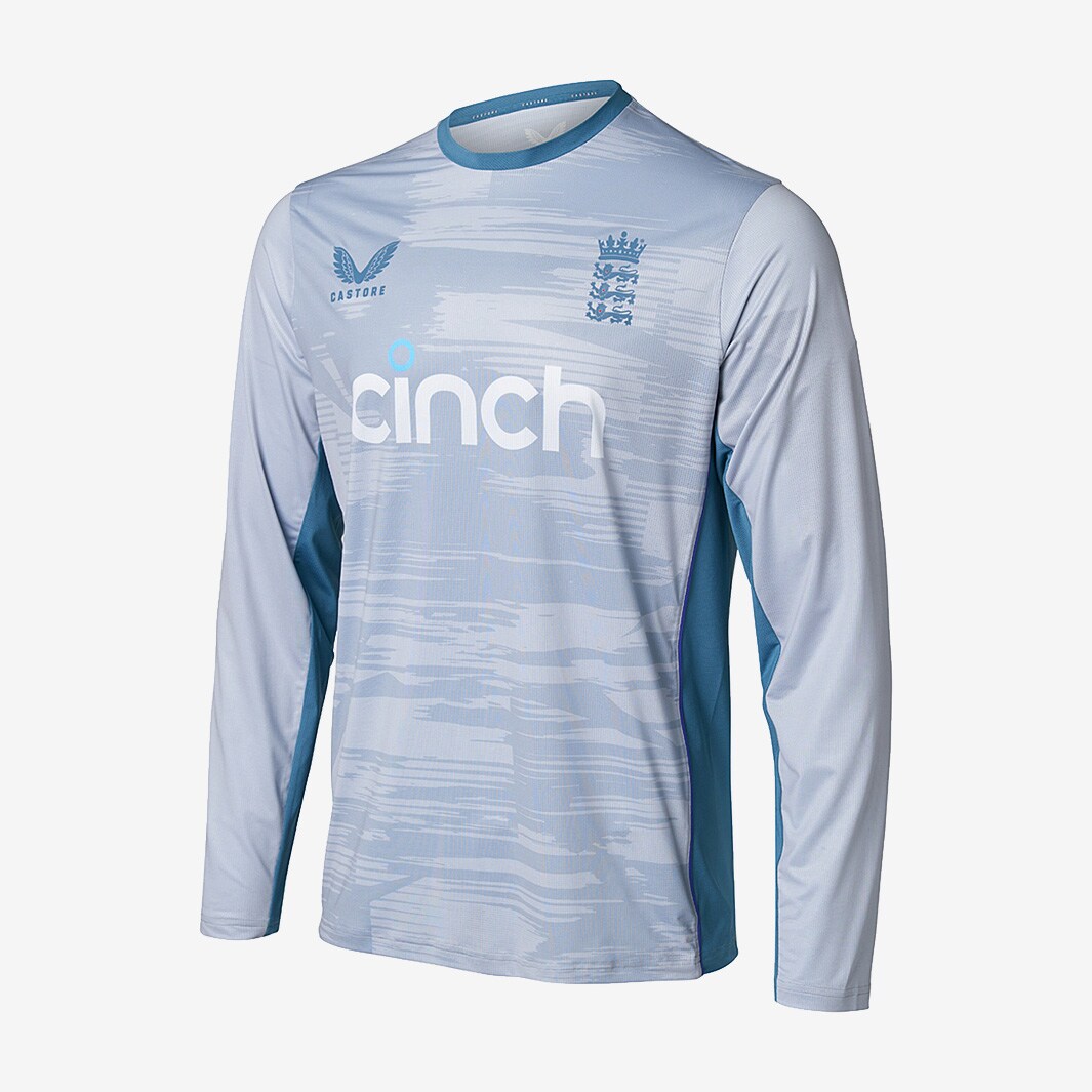 Castore ECB England LS Training T-Shirt - Grey - Cricket Replica | Pro ...