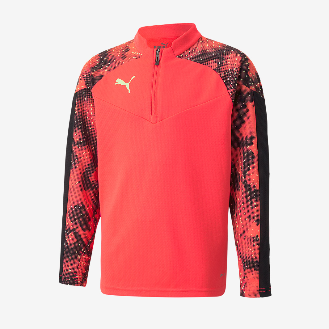 Puma Kids individualFINAL World Cup 1/4 Zip Top - Fiery Coral/Puma ...
