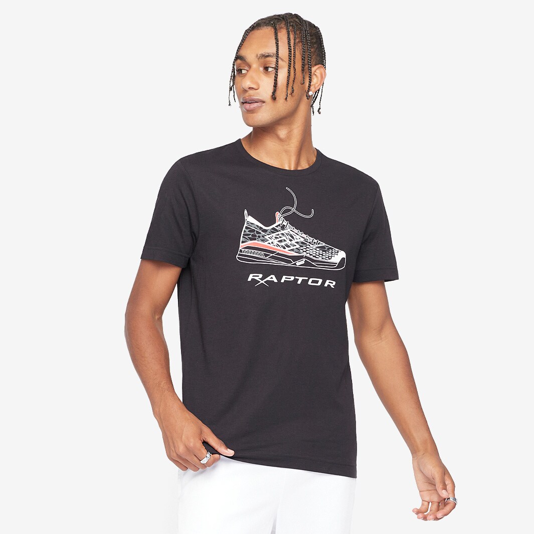 Lotto Squadra II Raptor Tee - All Black - Mens Clothing