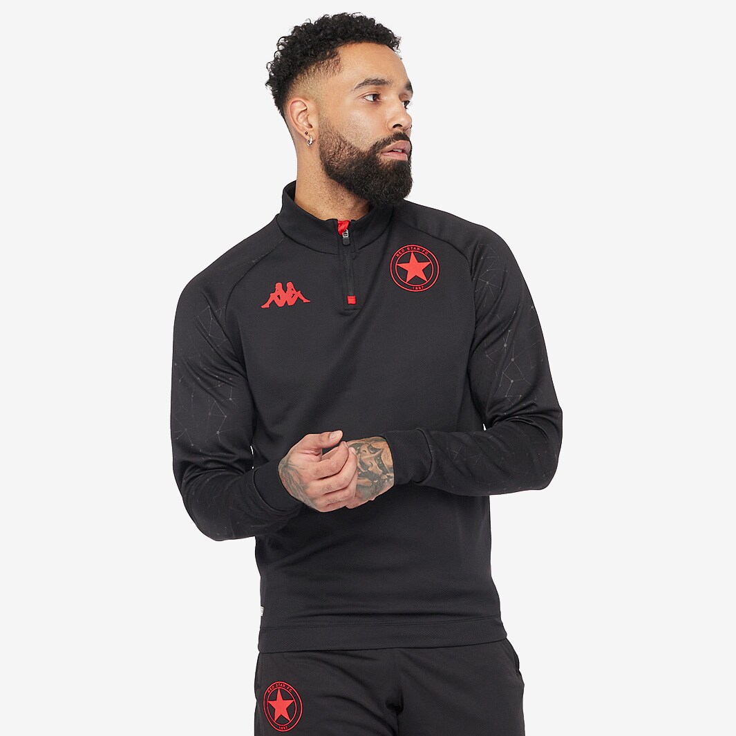 Kappa Red Star 22/23 Training Top - Black/Red - Mens Replica