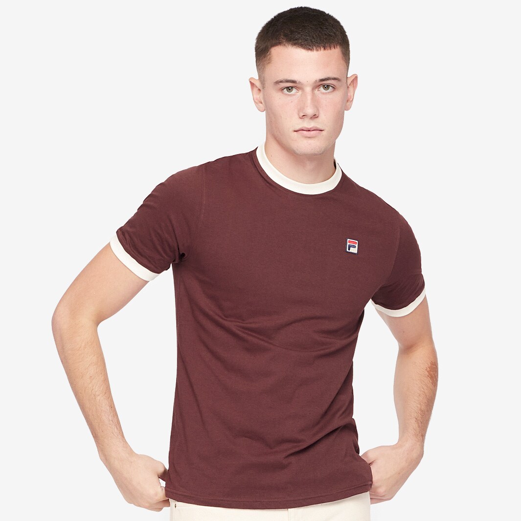FILA Heritage Marconi Essential Ringer Tee - Brown Stone/Egret - Tops ...