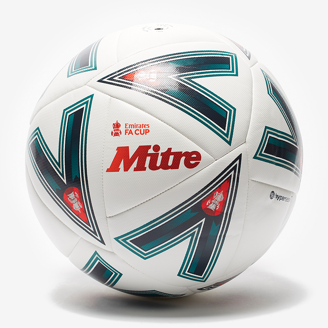Mitre FA CUP Match 22/23 - White/Pitch Green/FA Cup Red- Footballs ...