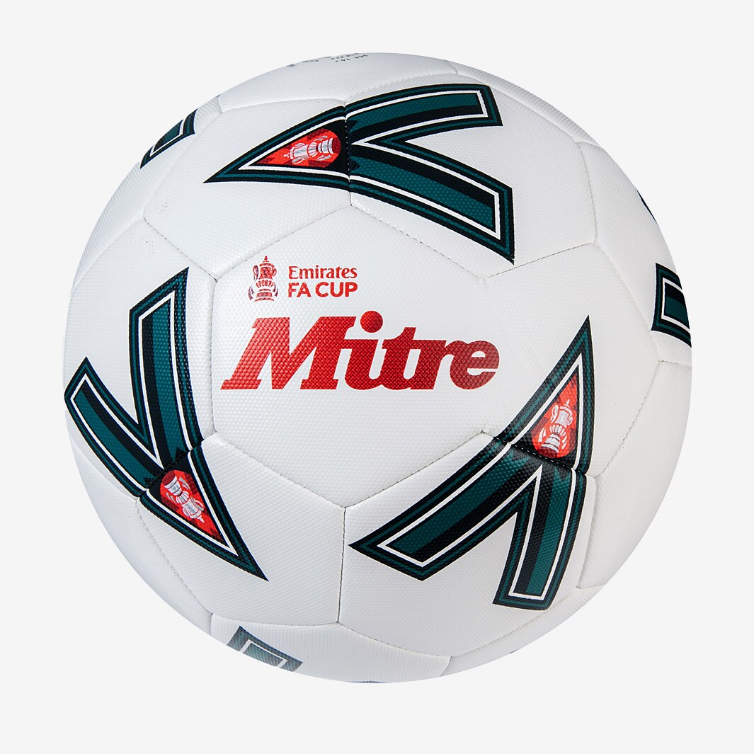 Mitre FA CUP Train 22/23 - White/Pitch Green/FA Cup Red- Footballs ...