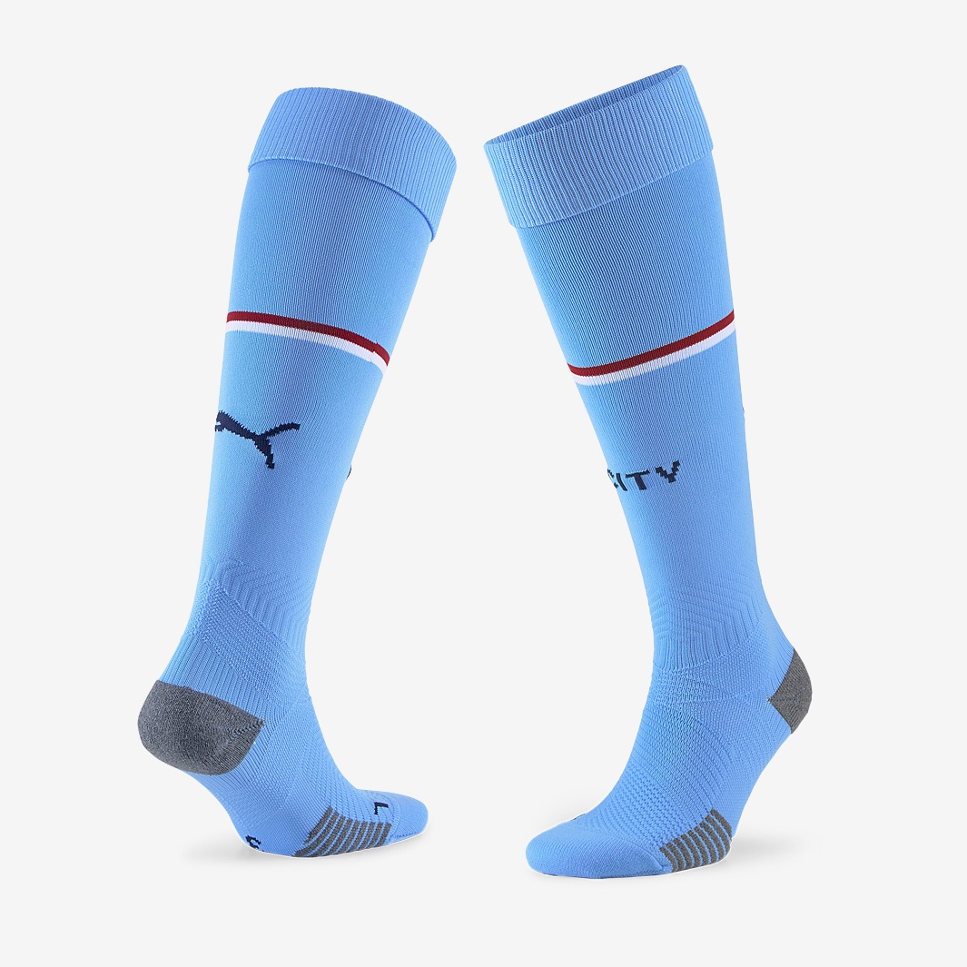 Puma Manchester City FC 22/23 Replica Home Striped Socks - Team Light ...