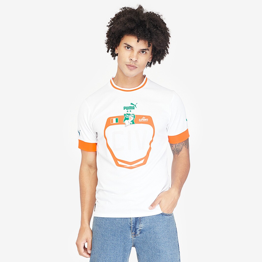 Puma Ivory Coast 2022 Replica Away Shirt - Puma White/Pepper Green ...