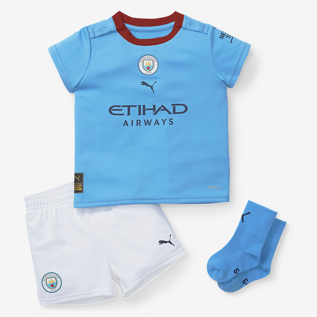 Puma Manchester City FC 22/23 Home Baby Kit - Team Light Blue/Intense ...
