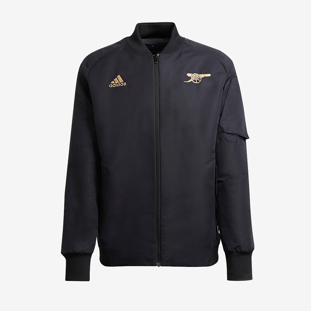 adidas Arsenal 22/23 Travel Jacket - Black - Mens Replica | Pro:Direct ...