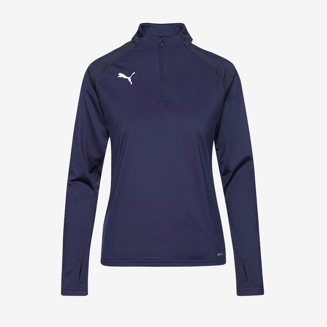 Puma Womens Team Liga 1/4 Zip Training Top - Peacoat - Womens Football ...