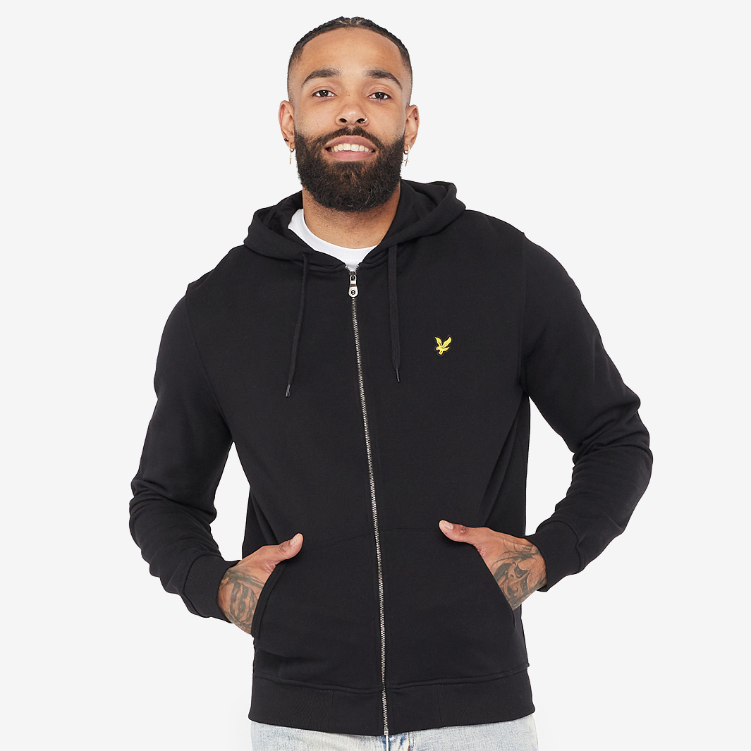 Lyle & Scott Vintage Zip Trough Hoodie - Jet Black - Jet Black - Mens ...