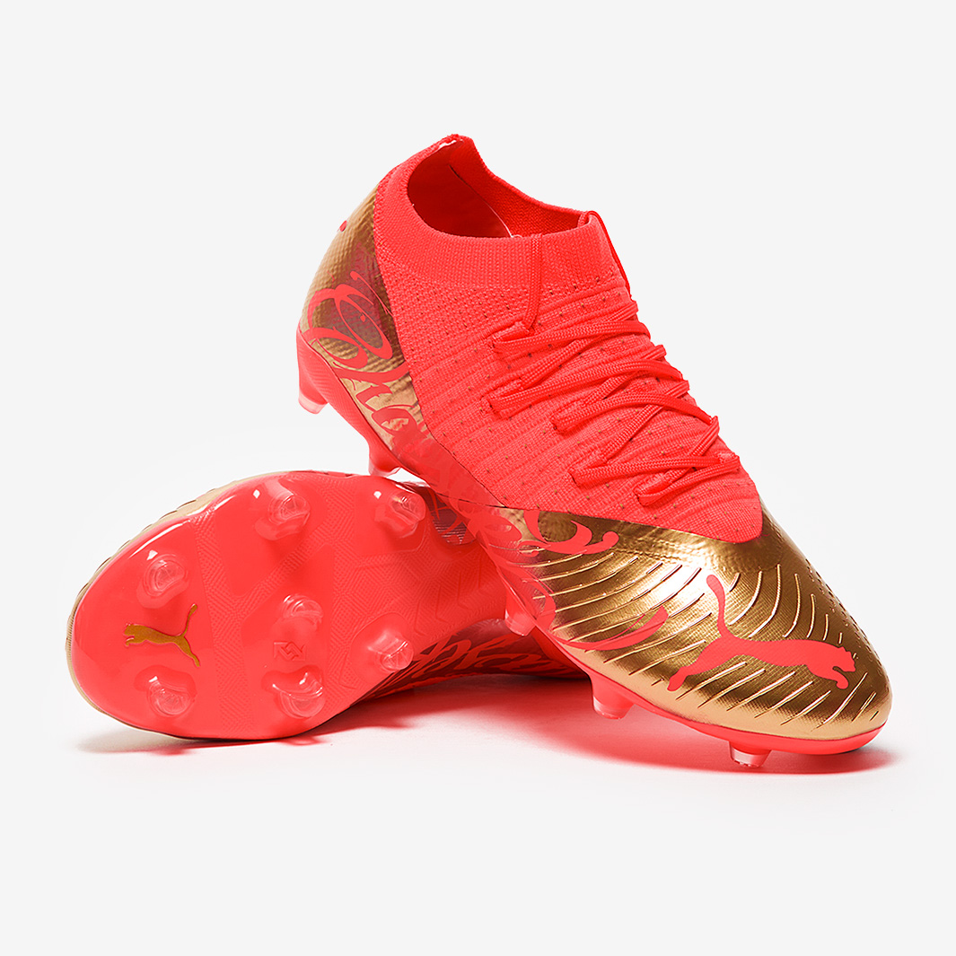 Puma Future Z 3 4 Neymar Jr FG AG Fiery Coral Gold Mens Boots Pro