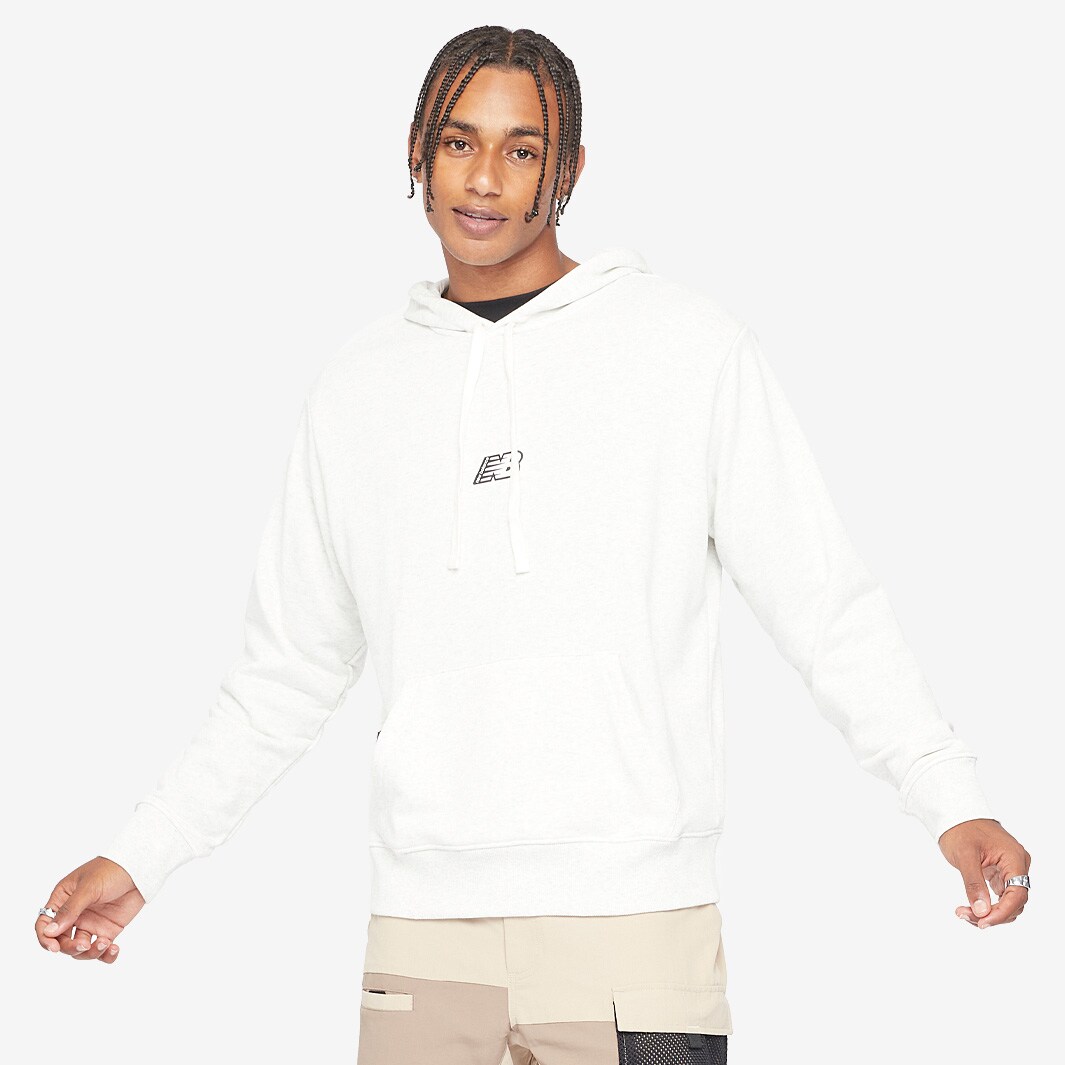 New Balance Essentials Fleece Hoodie - Sea Salt Heather - Sea Salt ...