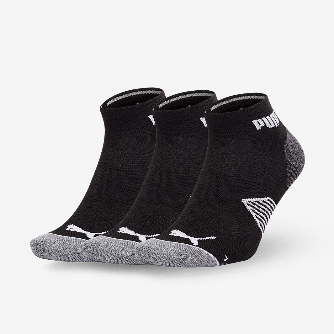 Puma Essential 1/4 Cut 3 Pair Sock Pack - Black - Mens Clothing | Pro ...