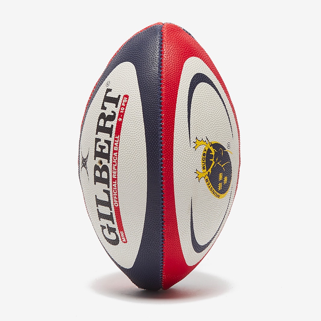 Gilbert Munster Mini Replica Ball - White - Rugby Balls