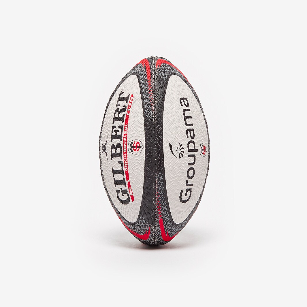 Gilbert Stade Toulousain Mini Replica Ball - White - Rugby Balls
